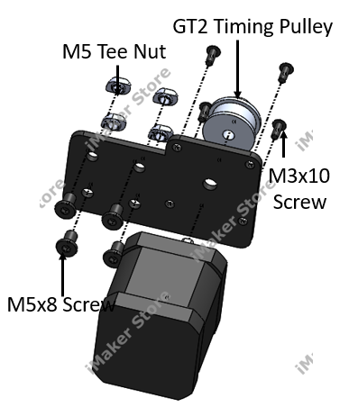 Belt Actuator Kit With V Slot 20mm Gantry Assembly | imakerstore.com